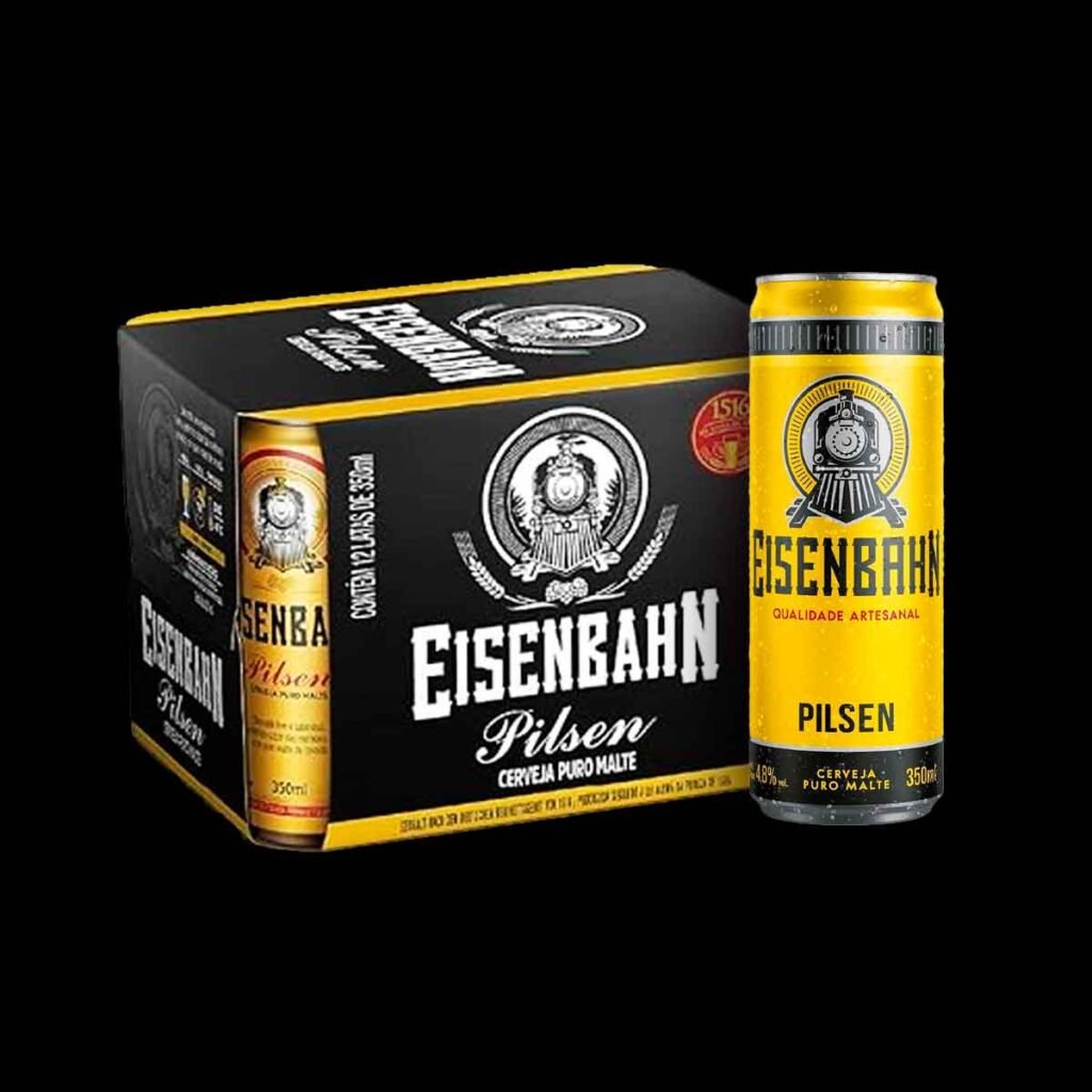 Cerveja Eisenbahn Pilsen Lata 350ml pack com 12 unidades
