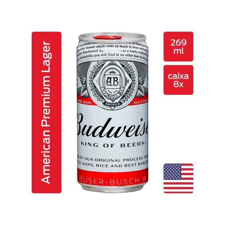 Budweiser American Lager Lata 269ml pack com 8 unidades