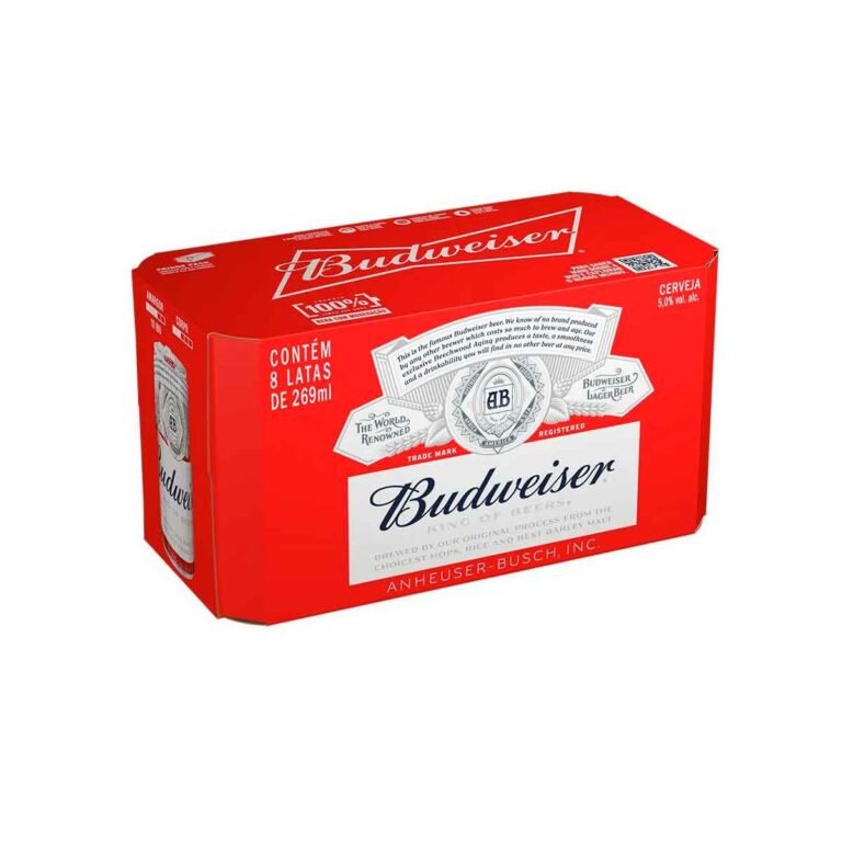 Budweiser American Lager Lata 269ml pack com 8 unidades