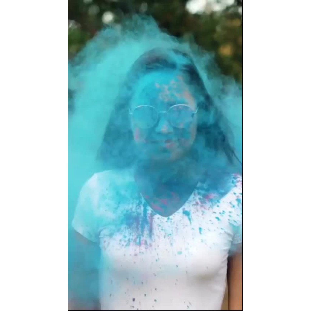 Tinta em Pó Holi Rosa para Revelação - 100g